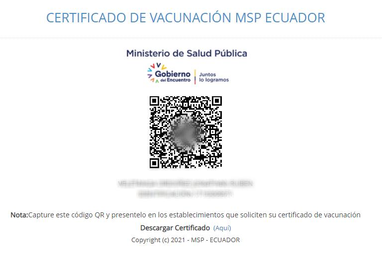 Ya está disponible la nueva versión del certificado digital de vacunación contra COVID-19 del MSP